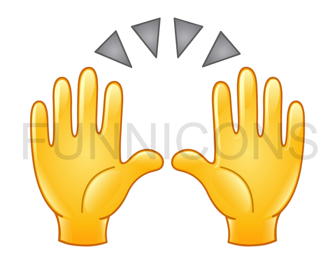 Clipart Bundle of Raising Praise Hands in the Air Set Various Skin ...
