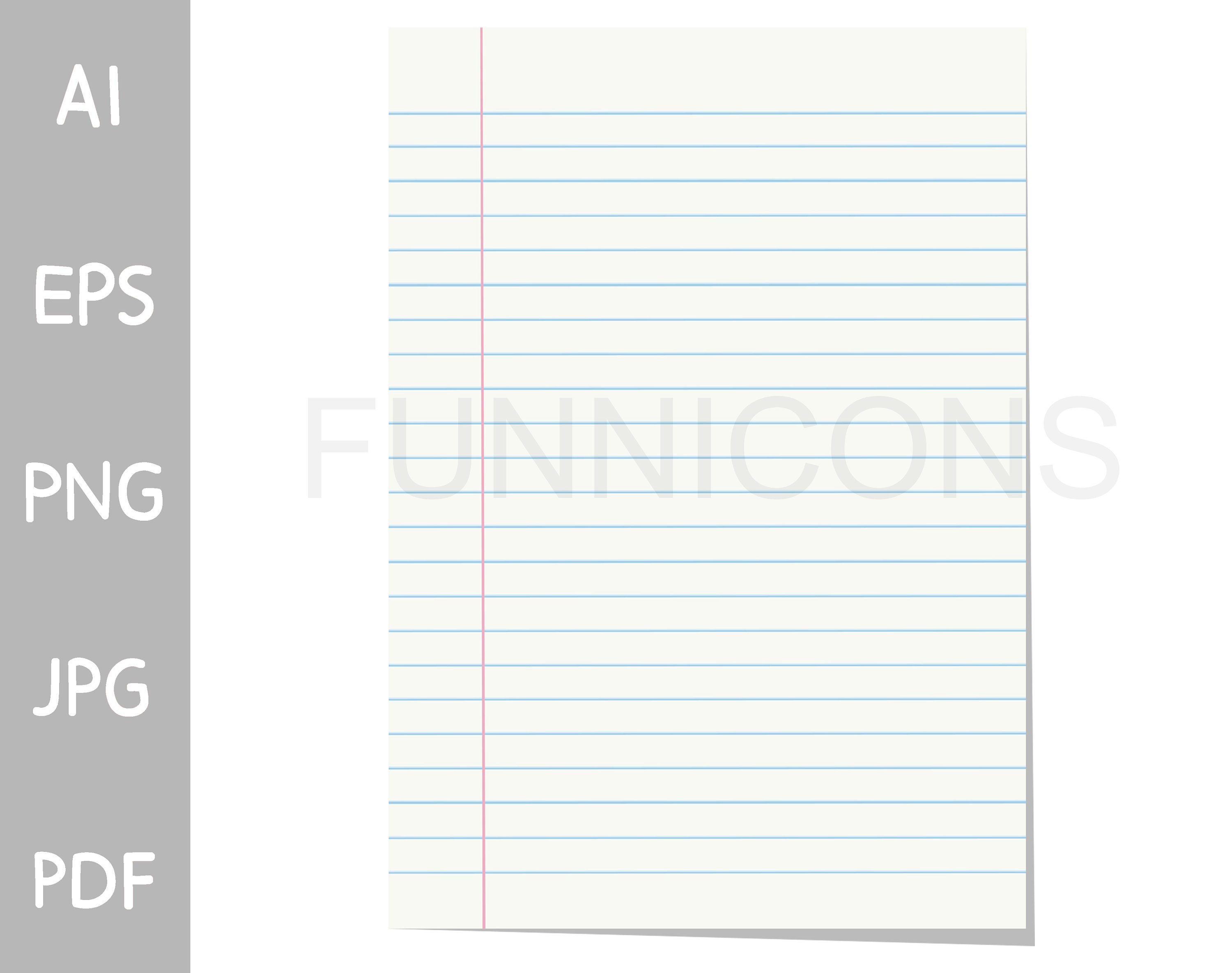 Notebook Paper Vector Png