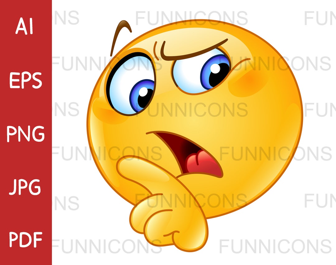 Clipart Cartoon of a Rebuking Emoticon Pointing With His Finger, Ai Eps ...