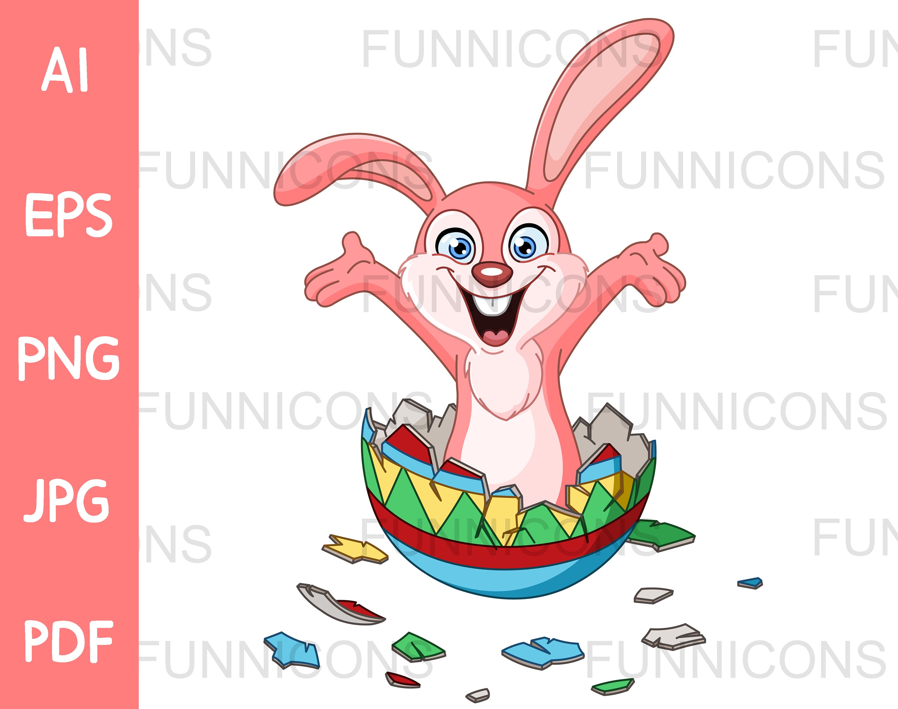 Rabbit Hopping Clipart