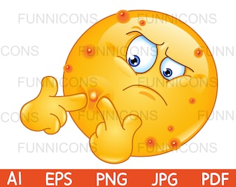 Pimples Emoji Print - Etsy