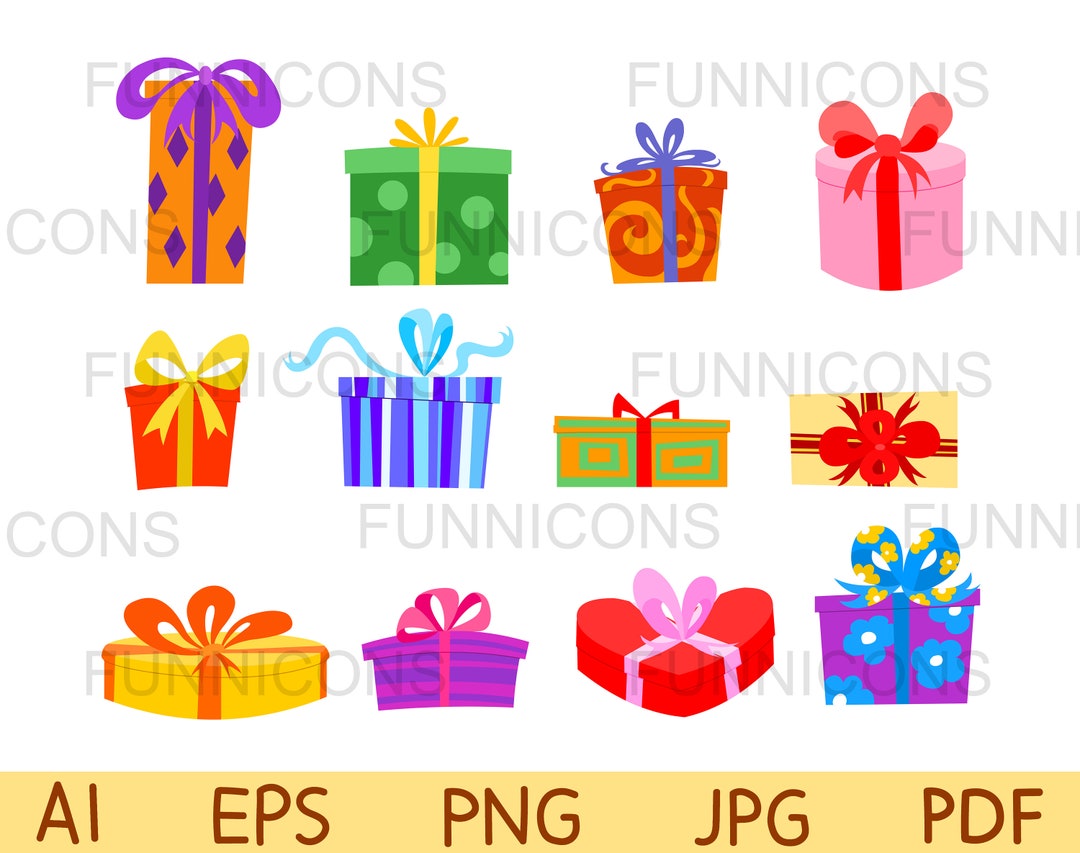 Clipart Bundle of Gifts for Christmas, Birthday and Valentine’s Day ...