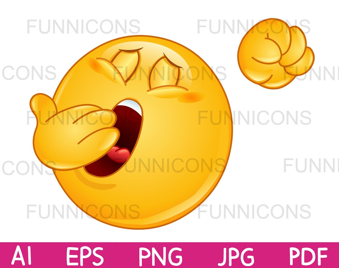 Clipart Cartoon of a Sleepy Emoticon Yawning and Stretching, Ai Eps Png ...