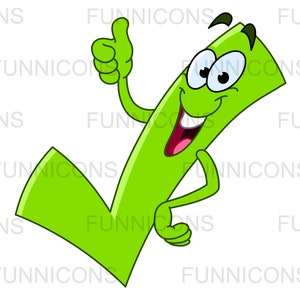 Clipart Cartoon of a Tick Check and Cross X Mark Characters, Ai Eps Png ...