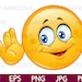 Clipart Cartoon of an Emoticon Refusing With His Hand, Ai Eps Png Jpg ...