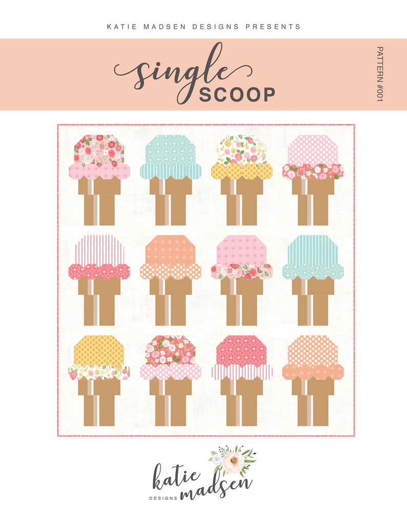 Single Scoop PDF Quilt Pattern - Ice Cream Quilt - Etsy