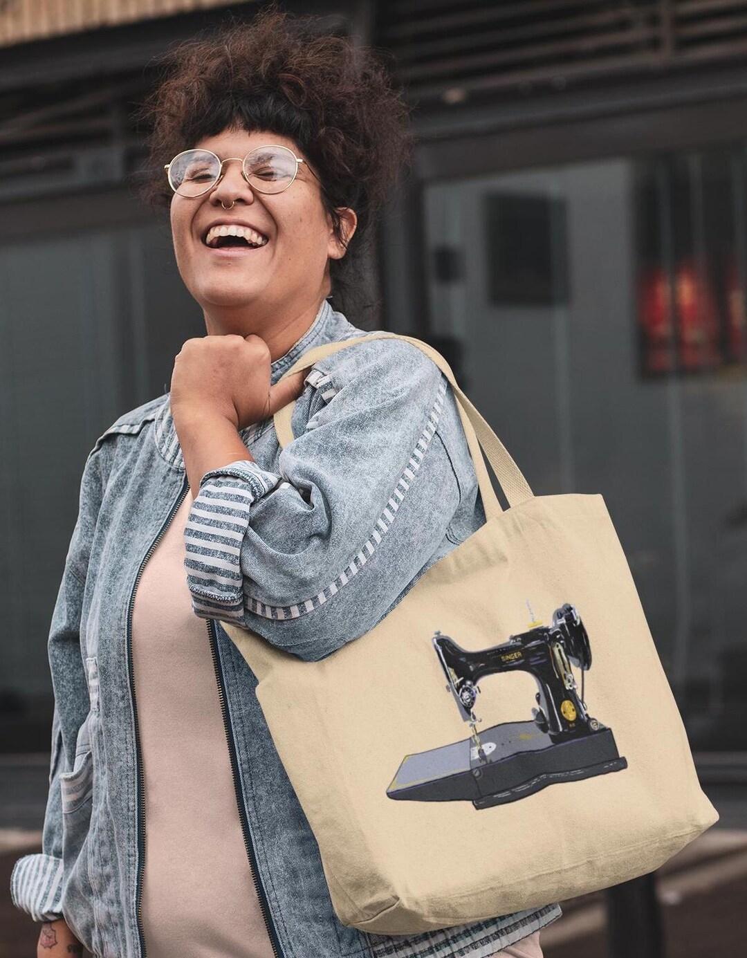 Vintage Featherweight Tote Bag | Quilting Tote Bag | Sewing Gift for ...