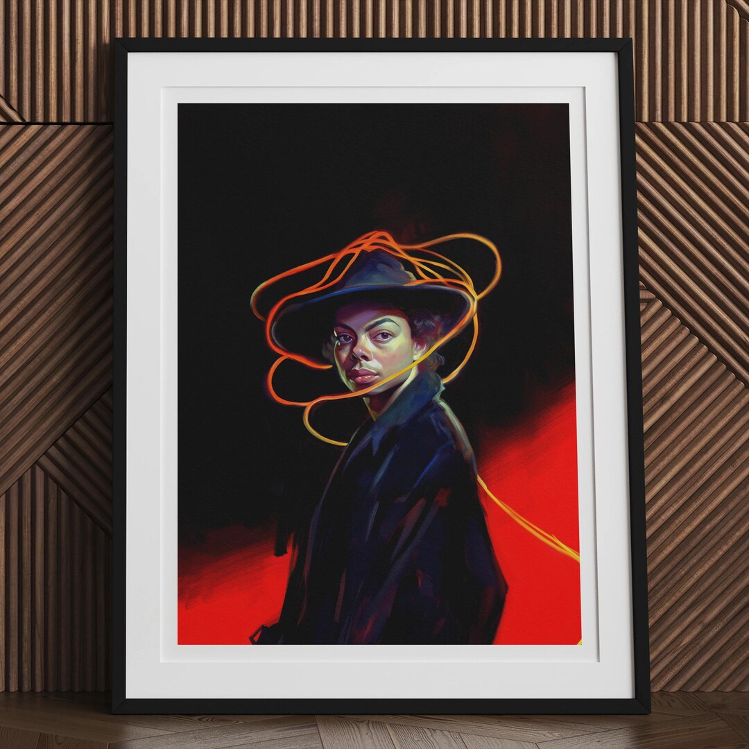 Nyx - Black Magic Sorcerer Art Print | Spooky Modern Warlock Goth Decor ...