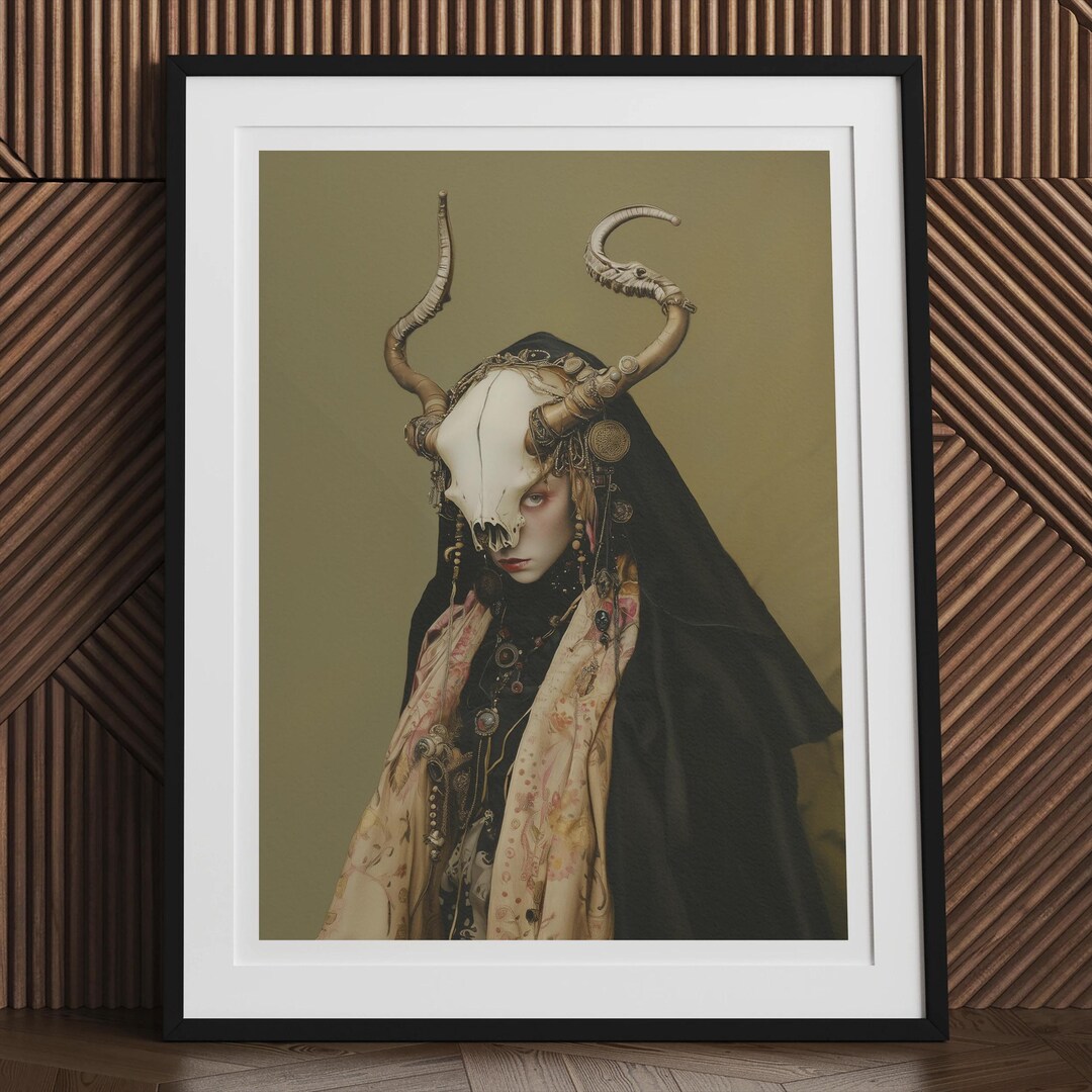 Pandora - Black Magic Gothic Art Print, Ancient Druidic Pagan Goddess ...