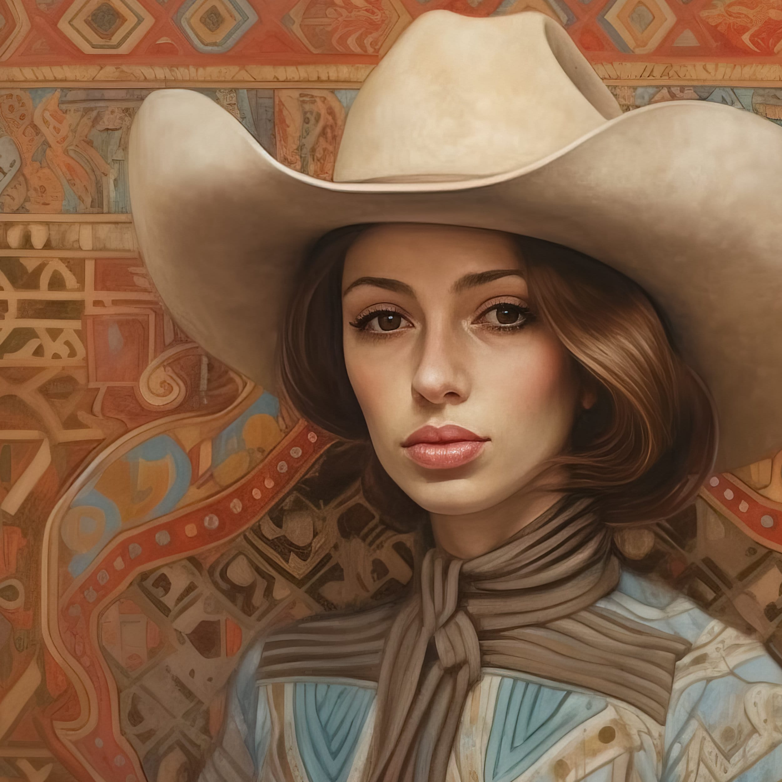 Anahita - Persian Lesbian Cowgirl Art Print, 1930s Vintage Inspired ...