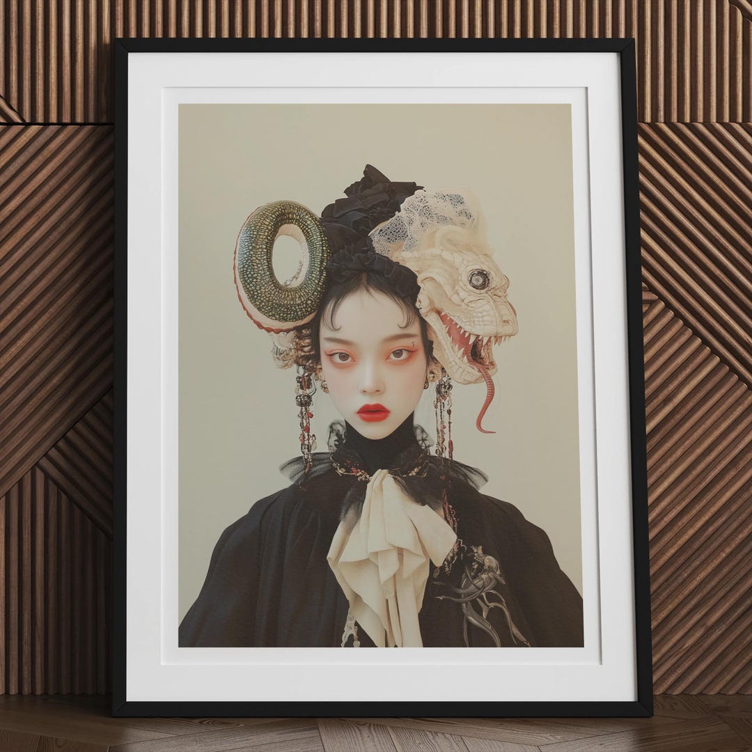 Ryoko Japanese Dragon Queen Surreal Gothic Creepy Cute Art Print - Etsy