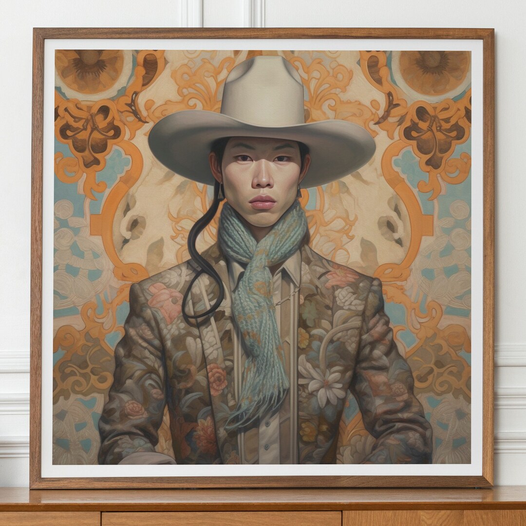 Baihu Gay Chinese Cowboy Art Print, 1930s Vintage Gaysian Dandy ...