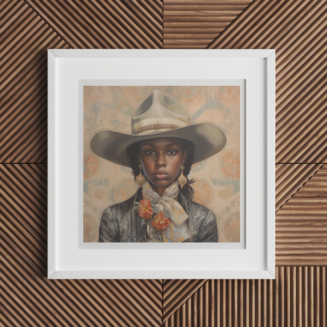 Letitia - Black Lesbian Cowgirl Art Print, 1930s Sapphic Vintage ...