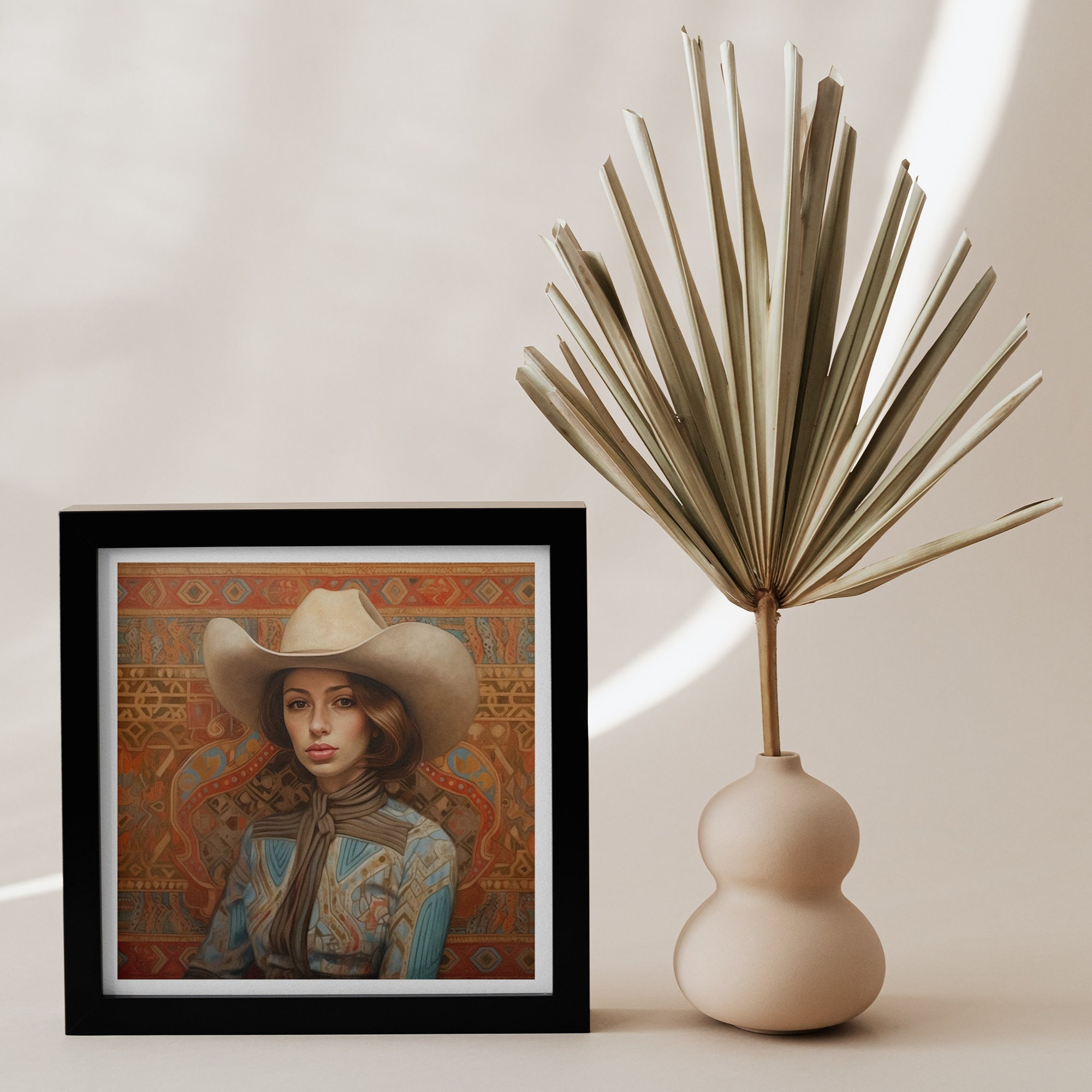Anahita - Persian Lesbian Cowgirl Art Print, 1930s Vintage Inspired ...