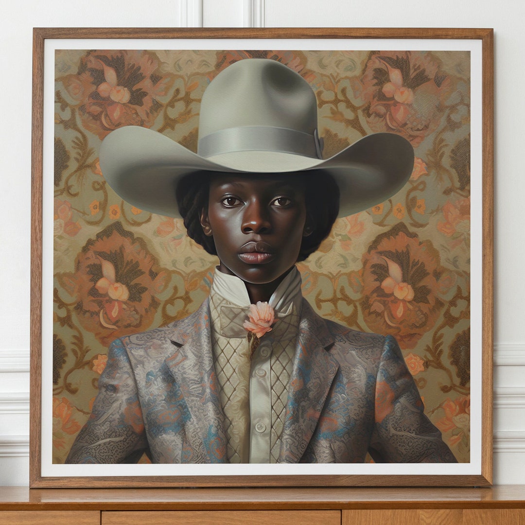 Caesar Black Gay Cowboy Rodeo Dandy Outlaw Art Print - Etsy