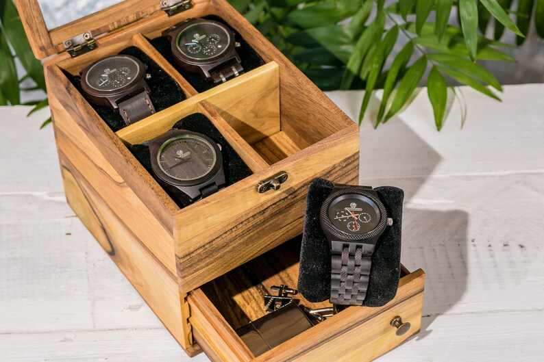Personalized Custom Watch Box for Mens Watch Box Wood Watch - Etsy