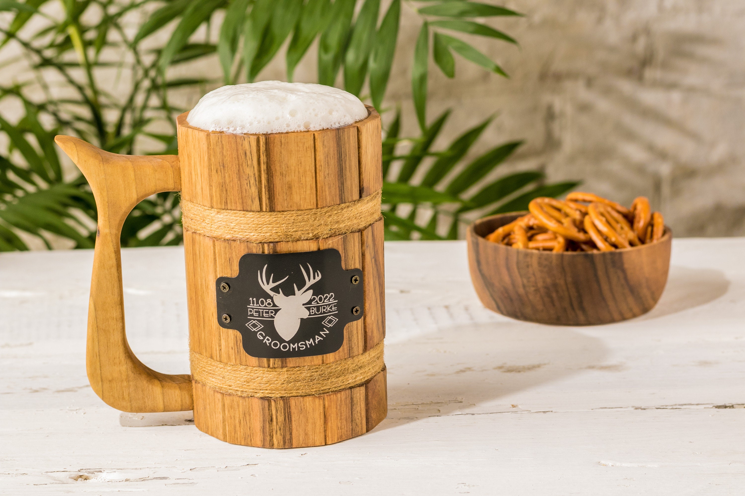 Custom Beer Mug Wood Beer Mug Wooden Mugs Beer Stein Best Gift | Etsy