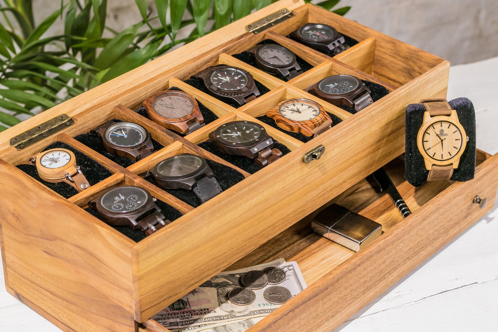 Custom Watch Box Wooden Watch Box For Men Custom Watch Etsy