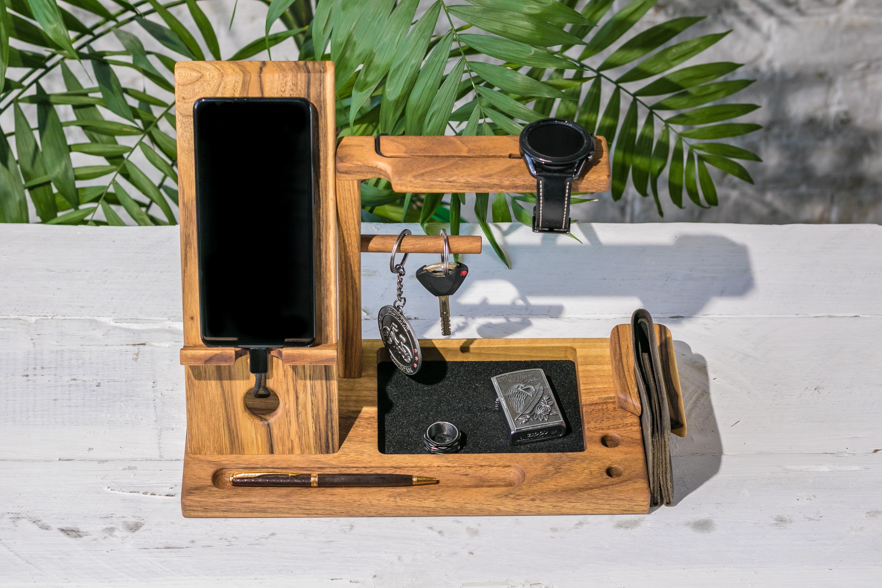 Cell Phone Holder Desktop Office Accessories Wooden Men | Etsy