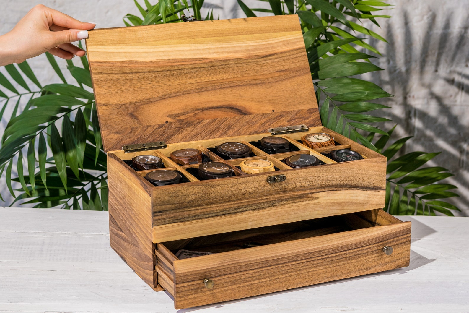 Personalized Custom Watch Box for Mens Watch Box Wood Watch | Etsy