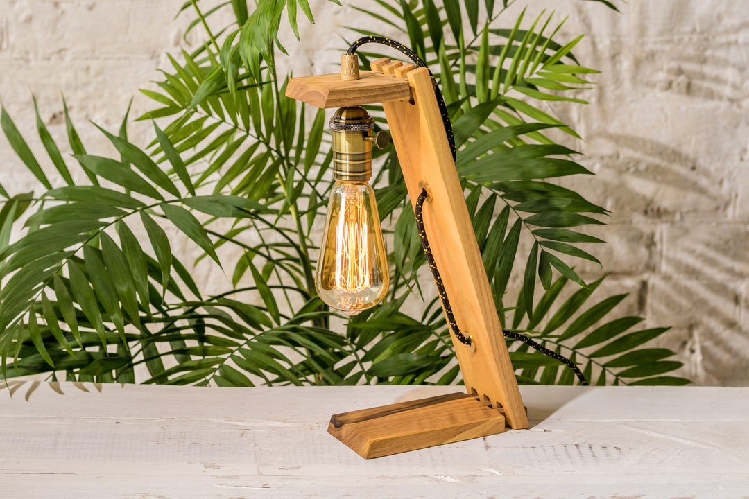 Desktop Lamp Wood Lamp Desk Lamp Table Lamp Custom Vintage - Etsy