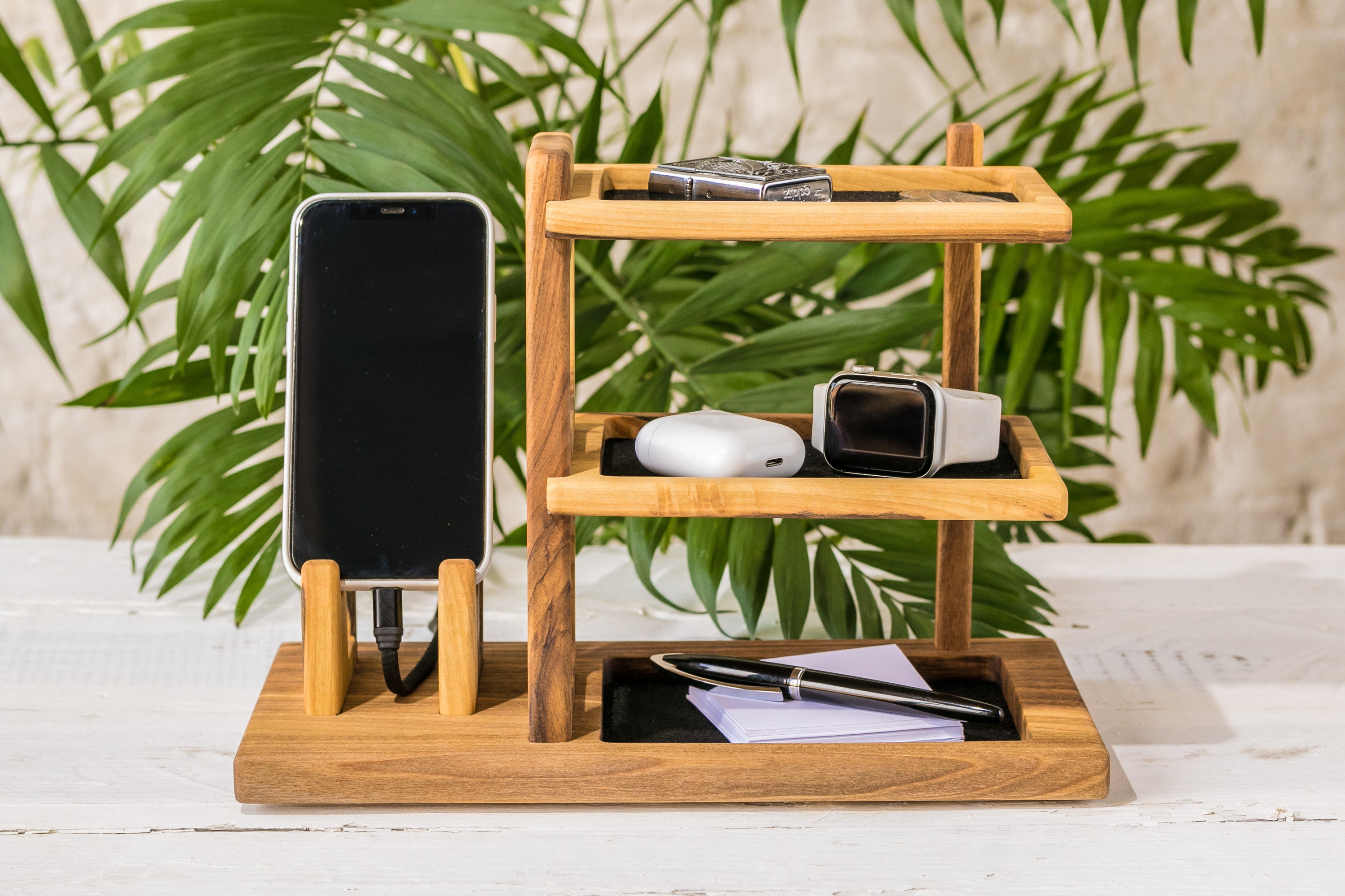 Wood Docking Station Mens Docking Stations Charging Dock - Etsy