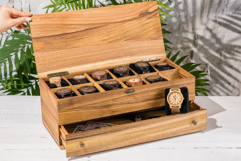Personalized Custom Watch Box for Mens Watch Box Wood Watch - Etsy