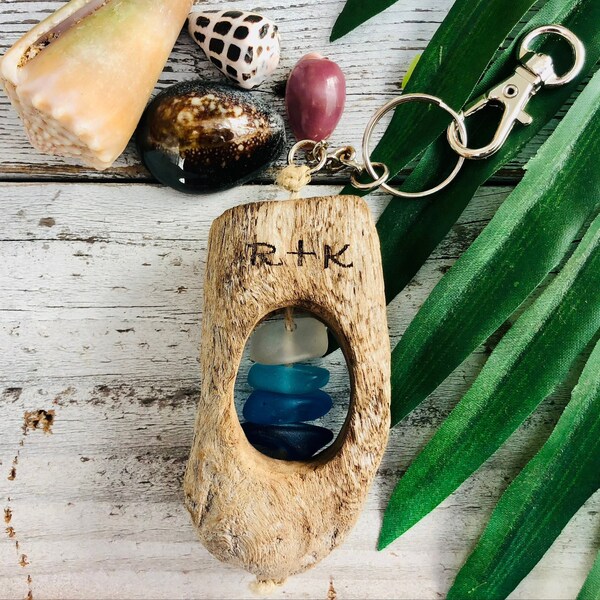 Sea Glass Keychain - Etsy
