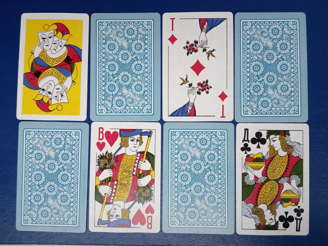 Russian Playing Cards 54 Sheets | Etsy