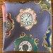 NEW Exquisite Silk Twill Scarf for Women With Vintage Clocks Pattern - Etsy