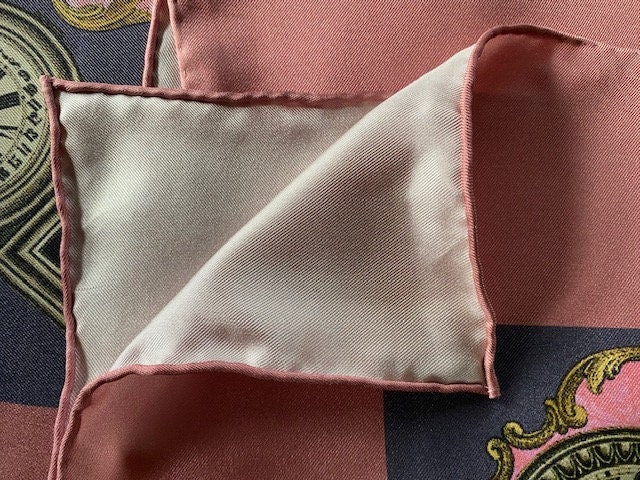 NEW Exquisite Silk Twill Scarf for Women With Vintage Clocks Pattern - Etsy
