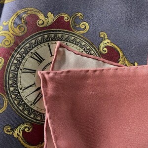 NEW Exquisite Silk Twill Scarf for Women With Vintage Clocks Pattern - Etsy