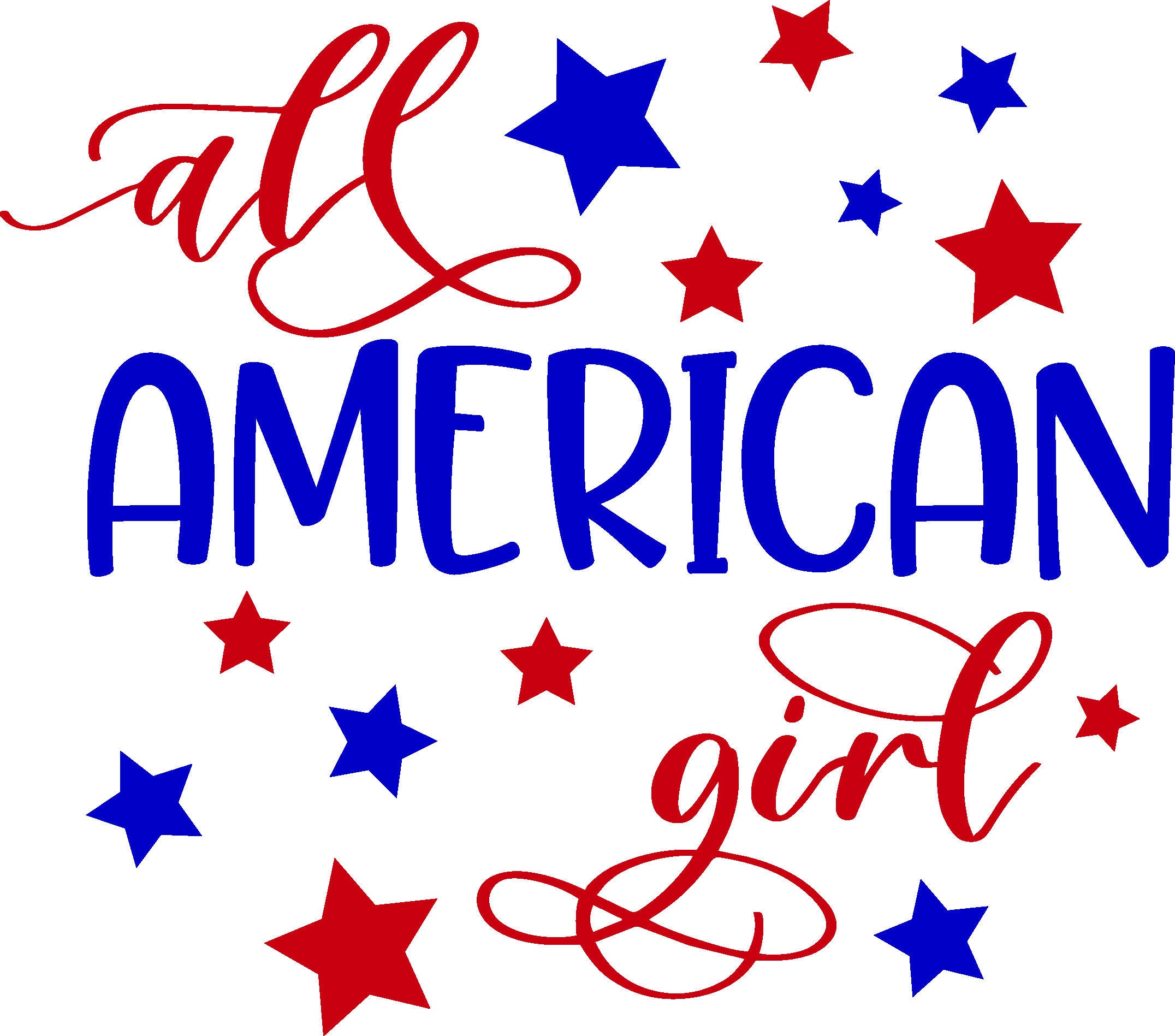 All American Girl Logo - Etsy