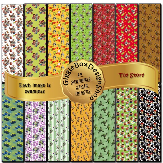 Toy Story Digital Paper Pack Toy Story Scrapbook Paper - Etsy Australia