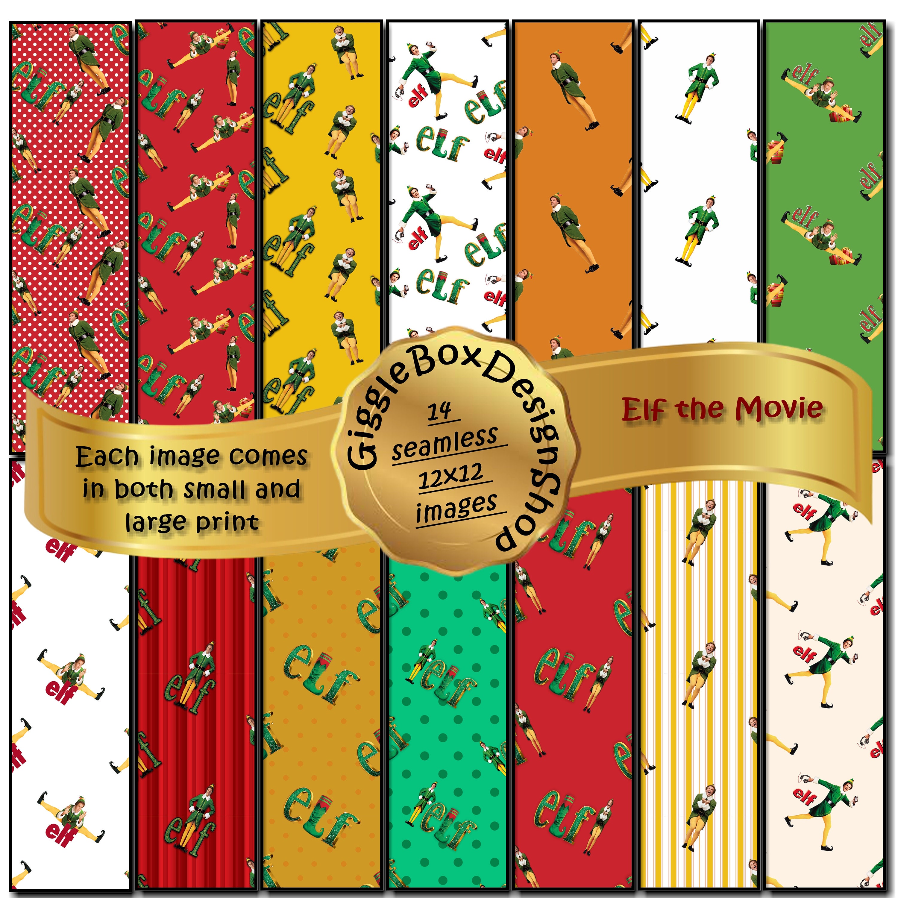 Elf Seamless Design Formatted for 12 X 12 by - Etsy