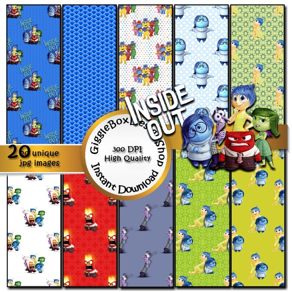Inside Out Party Printable Stationary Card Making Digital - Etsy