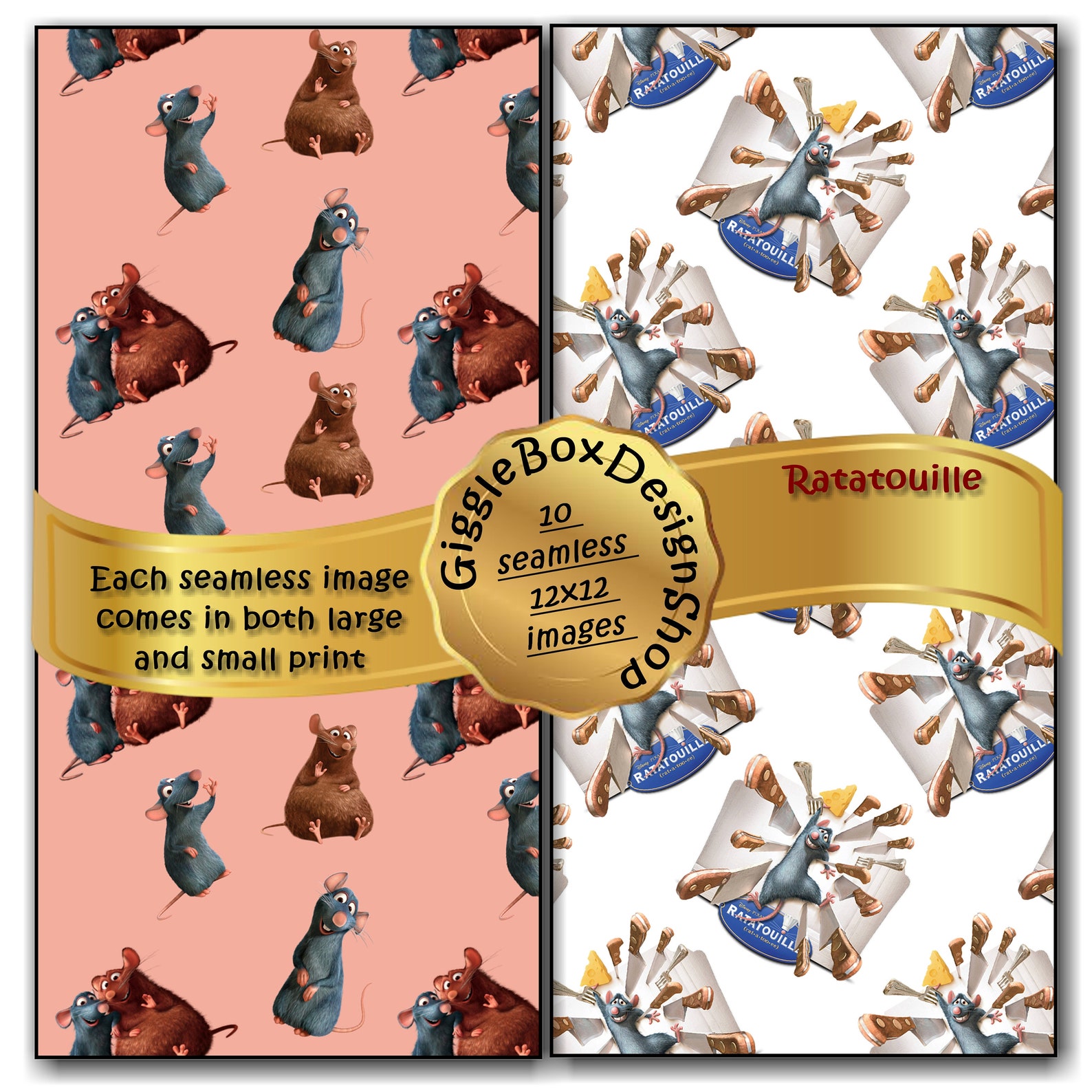 Ratatouille Seamless Digital Paper Pack - Etsy