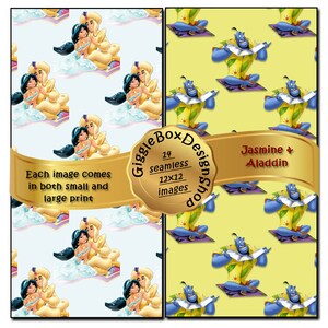 Aladdin Scrapbook Paper Digital Paper Pack Instant Download ...