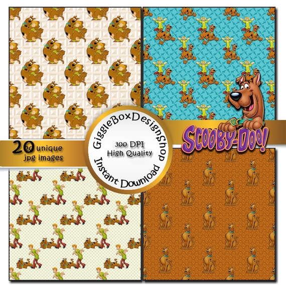Materials Craft Supplies & Tools Scooby Doo Digital Paper Scooby Doo ...