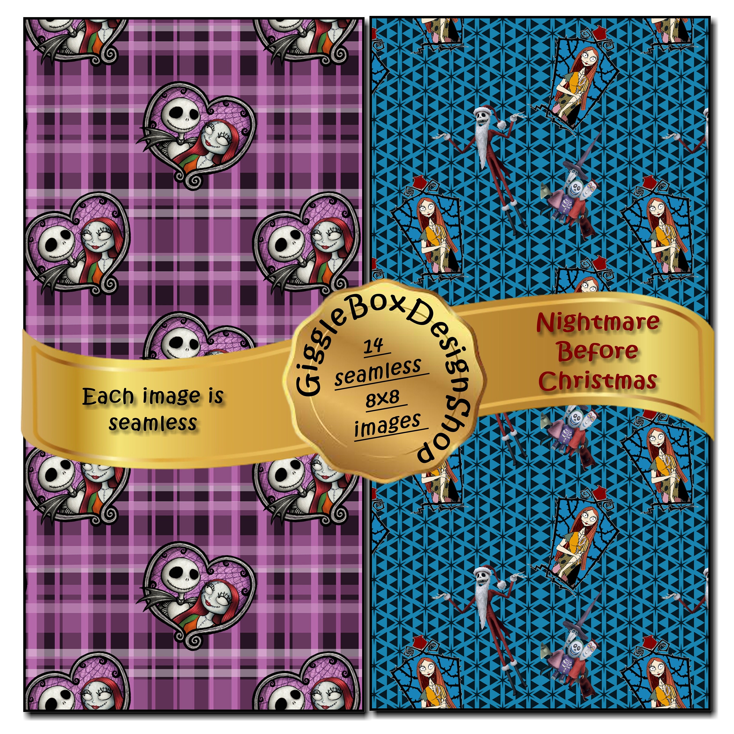 The Nightmare Before Christmas Seamless Digital Paper Pack - Etsy