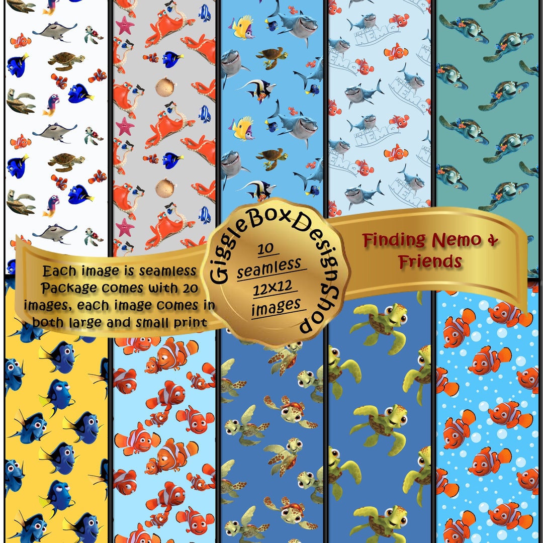 Finding Nemo & Friends Digital Paper Pack for Instant Download. Jpg ...
