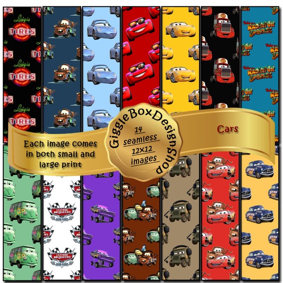 Cars Seamless Party Printable Stationary Flo Digital Paper | Etsy