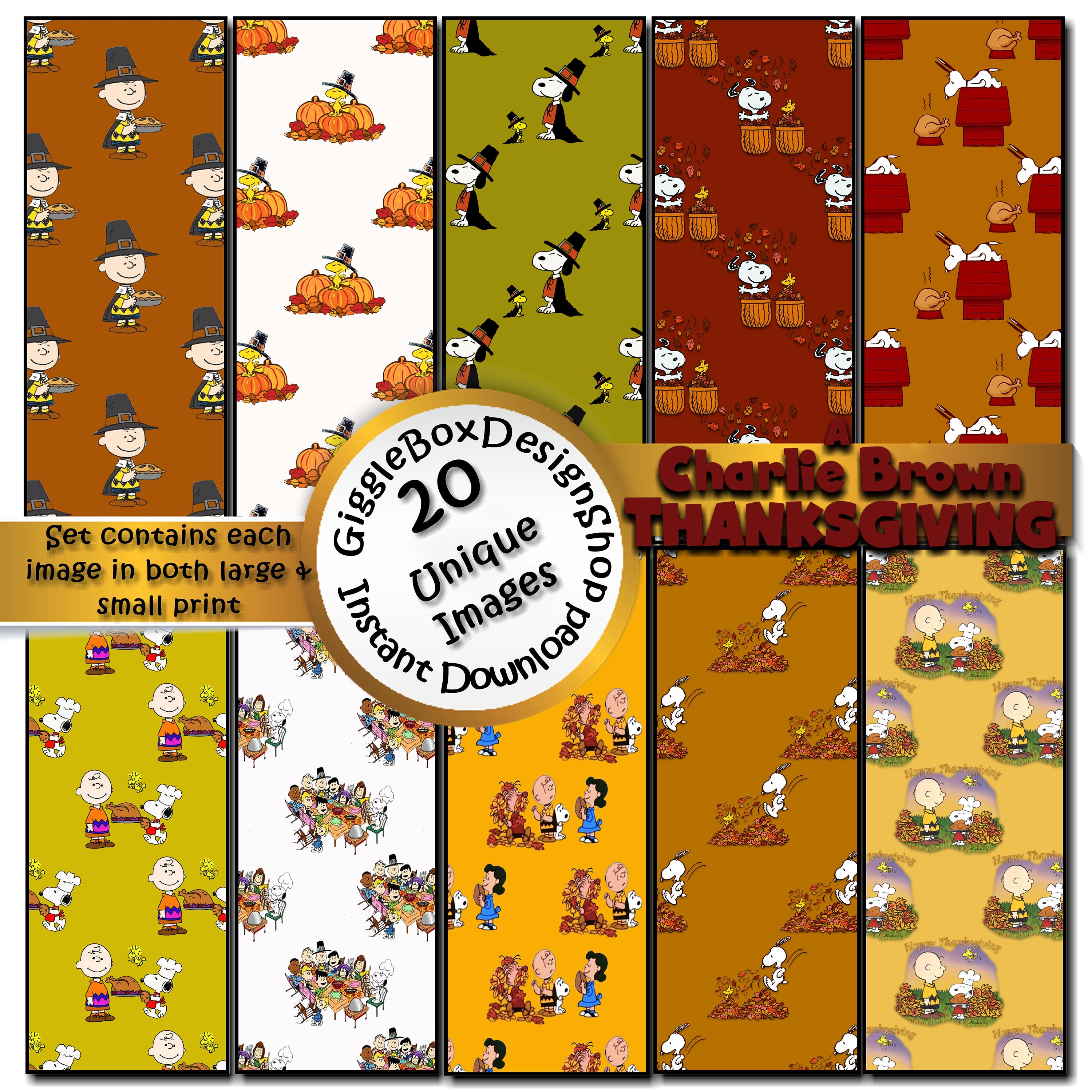 A Charlie Brown Thanksgiving Seamless Party Printable - Etsy