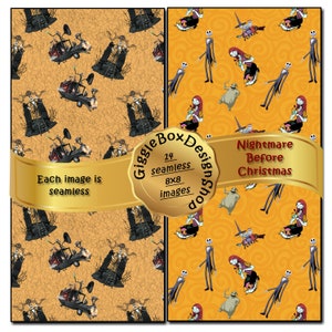 The Nightmare Before Christmas Seamless Digital Paper Pack - Etsy