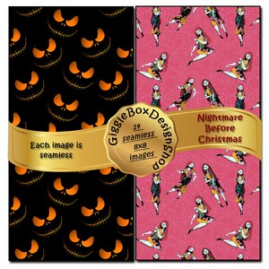 The Nightmare Before Christmas Seamless Digital Paper Pack - Etsy