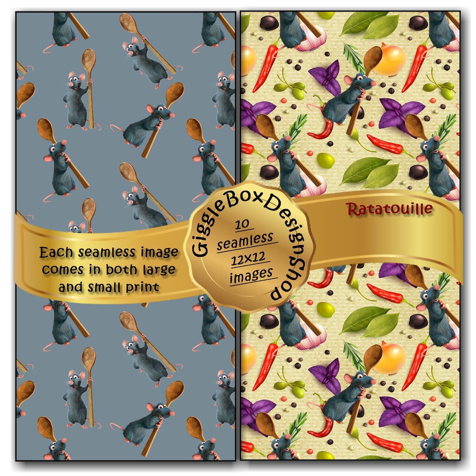 Ratatouille Seamless Digital Paper Pack - Etsy