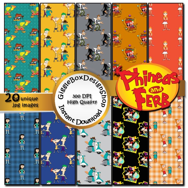 Digital Phineas and Ferb - Etsy
