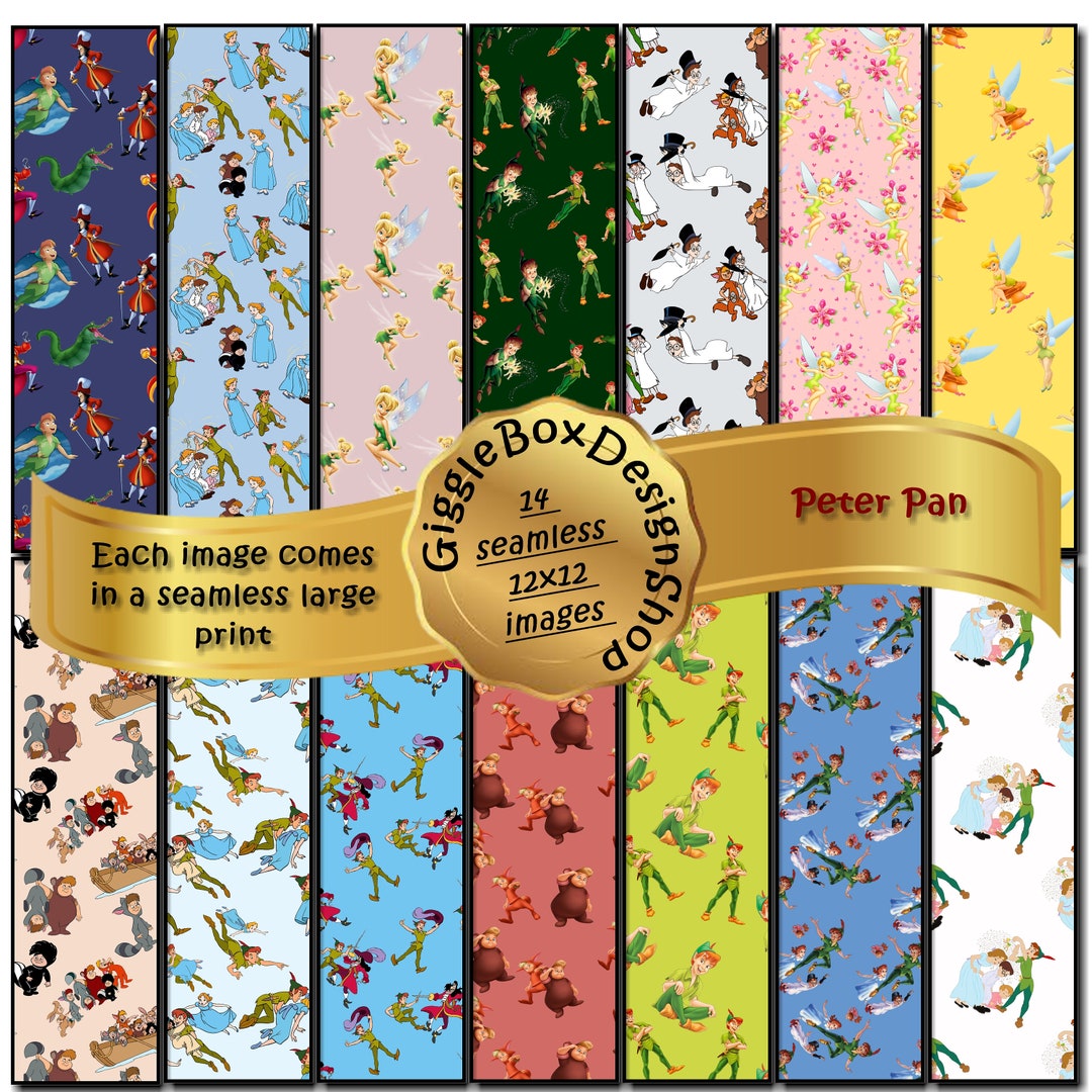 Peter Pan Seamless Party Printable, Stationary, Card Making, Digital ...