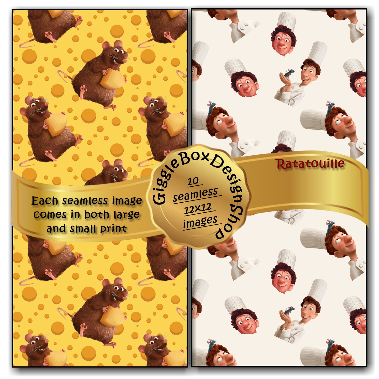 Ratatouille Seamless Digital Paper Pack - Etsy