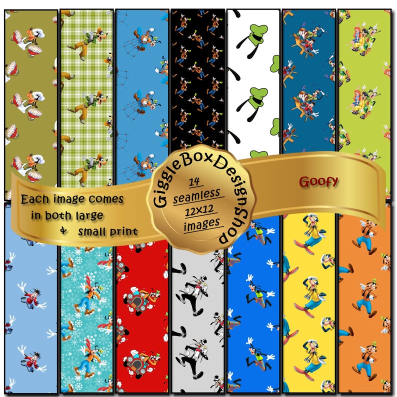 Goofy Seamless Digital Paper Pack Scrapbook Paper - Etsy